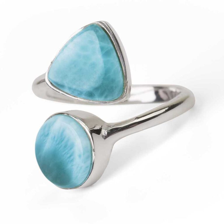 Falling Water Double Ring | Reliable Larimar